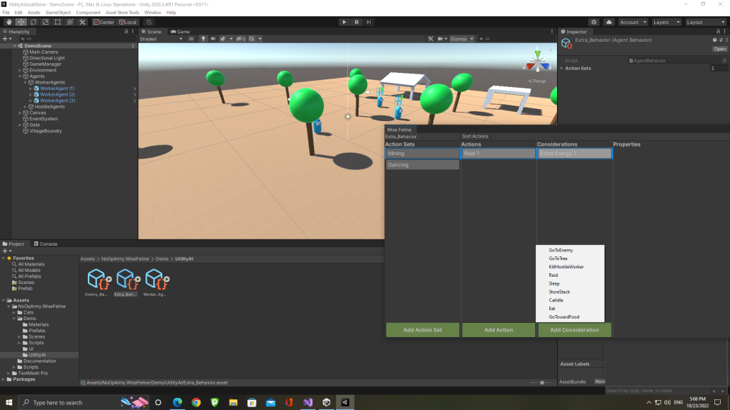 Wise Feline Utility AI for Unity - NoOpArmy Games