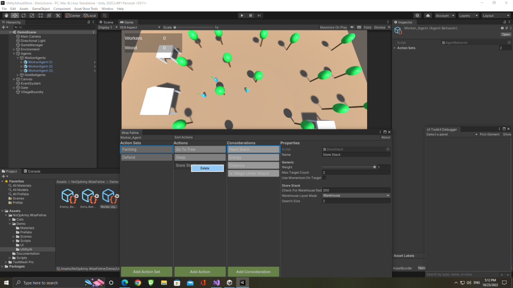 Wise Feline Utility AI for Unity - NoOpArmy Games