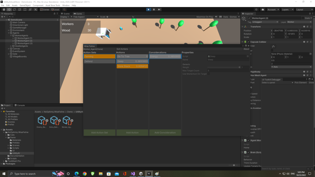 Wise Feline Utility AI for Unity - NoOpArmy Games