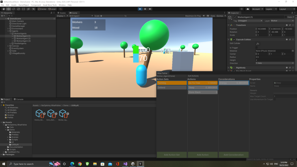 Wise Feline Utility AI for Unity - NoOpArmy Games